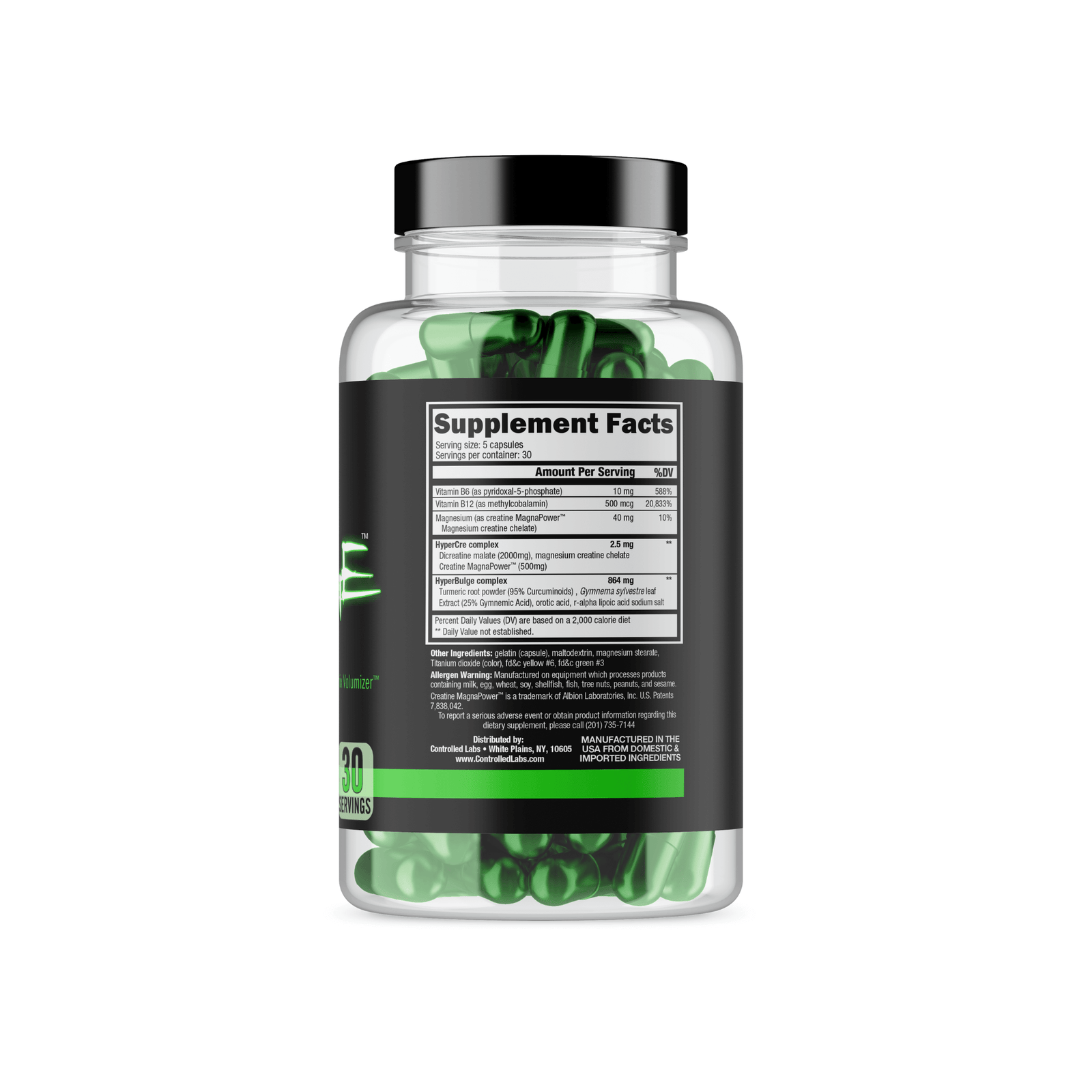 Green Bulge Advanced Creatine Matrix Capsules – Controlled Labs